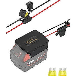 Power Wheels Battery Adapter Compatible with Milwaukee M-18 Battery 1pack, Great Power Convertor for Robotics, RC Toys and Work Lights