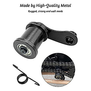 EMIHO Chain Tensioner with 1-3/4 Inch Roller Fit for 212cc 196cc 6.5Hp Coleman Powersports CT200U Trail CT200U-EX BT200X Hensim Baja Heat Warrior MB165 TrailMaster MB200 Mini Bike Parts Motorsports