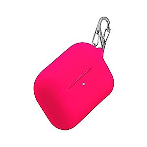 Felony Case – Soft Silicone AirPods Pro Case - Neon Pink | Shockproof, 360° Protective Apple Airpods Case Cover with Keychain | Wireless Charging Compatible with Front LED Visible
