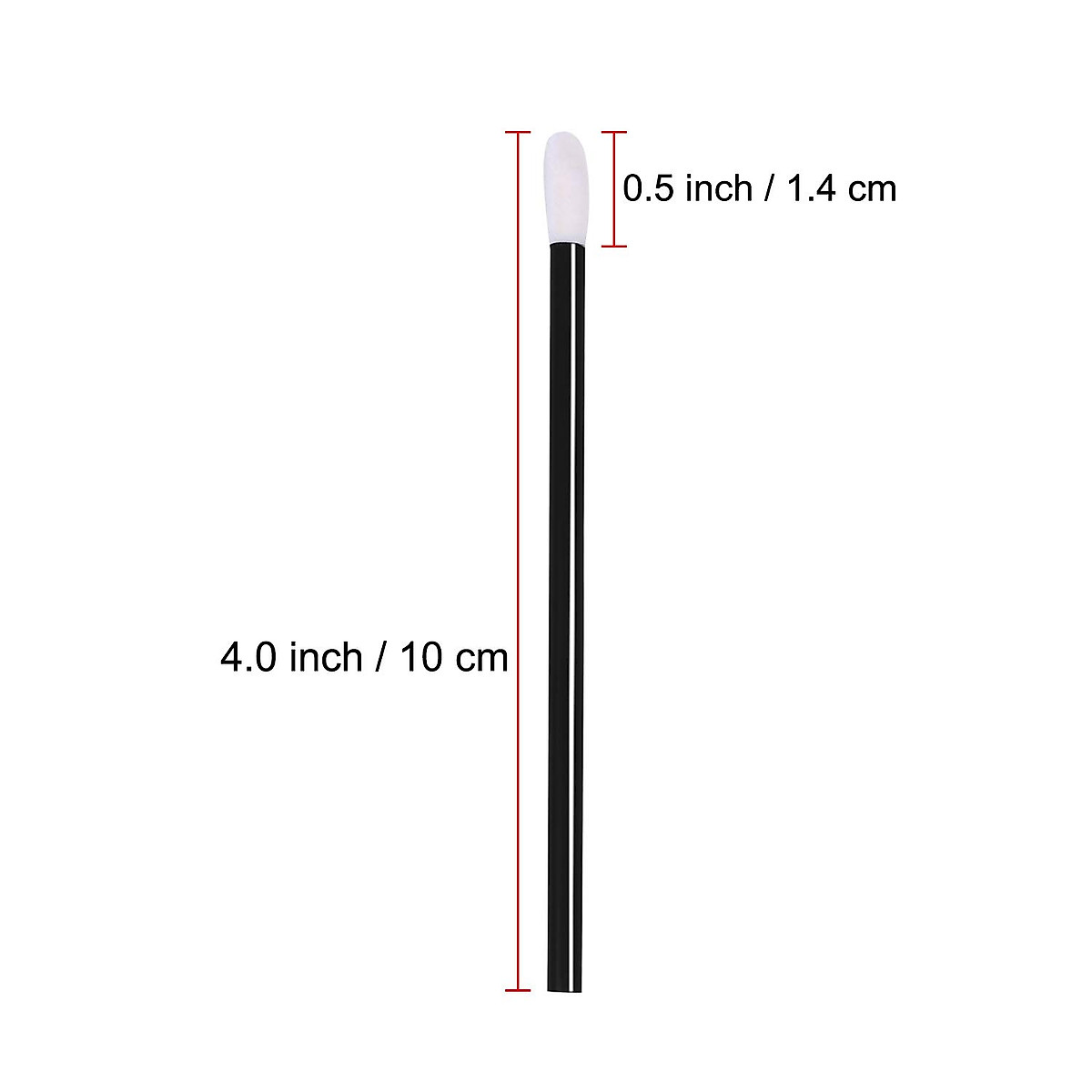 EVERMARKET(TM) 500 Pieces Disposable Lip Brushes Lipstick Gloss Wands Applicator Makeup Tool Kits, Black