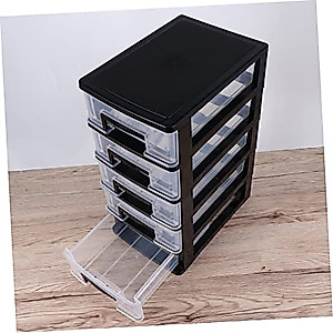 HAPINARY Storage Bins for Clothes Black Dresser Set Clear Container Plastic Organizer Drawers Desktop Drawer Case Plastic Storage Bins with Drawers Storage Rack Locker Storage Box Paper