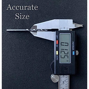 2/Pack Solid Carbide Drill Bit for Hardened Steel Hard Ness HRa 91.3 Aerospace Standard K20 Tungsten Carbide Jobber Length Twist Drill for Metal 118 Degree Four Facet Point Fractional Size (1/8")
