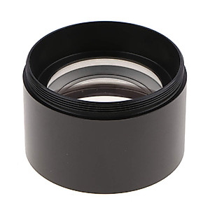 Prettyia 0.5X Auxiliary Barlow Objective Lens 48mm Thread Mount for Stereo Microscope Working Distance 165mm