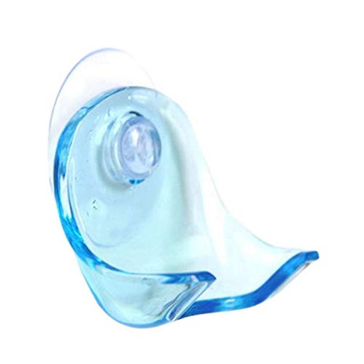 Suction Cup Holder Single Rack Bathroom Shower Bath Clear Blue Reusable Plastic Durability and Attraction
