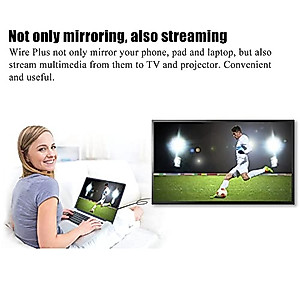 【Wire Plus】 HDMI VGA Converter Cable, Plug and Play for Apple iPhone/iPad to Mirror on HDTV Projector Monitor