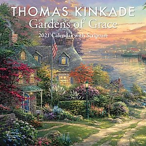 Thomas Kinkade Gardens of Grace with Scripture 2021 Wall Calendar