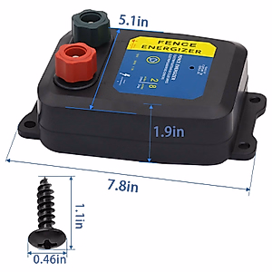 Electric Fence Energizer Plus 250,Electric Fence Charger PE2 0.10 Joule,Livestock Fence Chargers for Containing Pets and Keeping Out Small Nuisance Animals