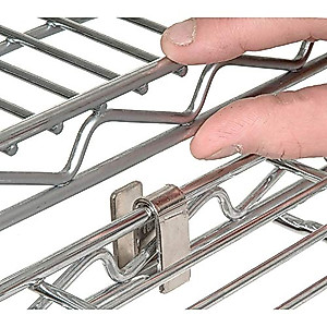 Nexel (AS) Chrome S-Hooks, 12 Pack, Use 2 S Hooks for Each Shelf, Joins Wire Shelving Units Together, Chrome (12 Per Pack)