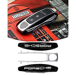 LIMBQS Car Key Protection Keychain, Key Cover for Porsche Macan Cayenne Panamera 911 (New Black)