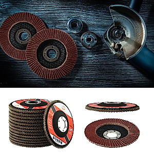 28 Packs Flap Disc 4-1 2 Inch Angle Grinder Attachments Grinding Wheel Angle Grinder Sanding Disc 40 60 80 120 Grit Grinding Disc (4 1/2 Inches)