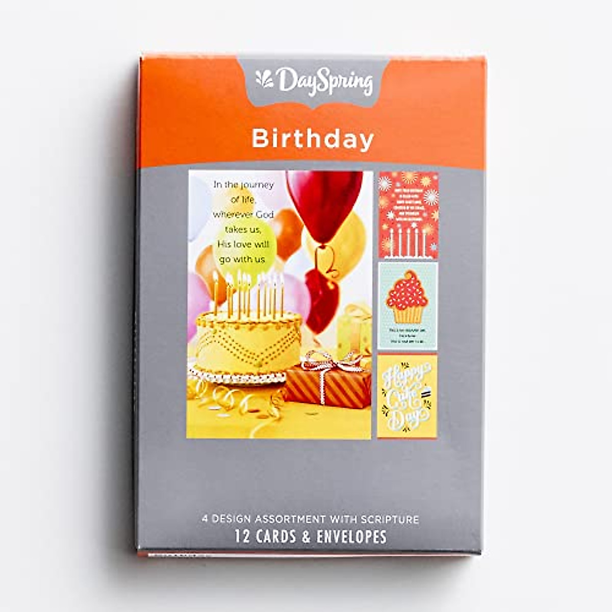 DaySpring - Birthday - Celebrating You - 12 Boxed Cards (60939),Yellow