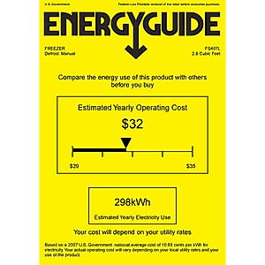 Summit Appliance FS407LW 20' wide counter height manual defrost all-freezer with lock, for general purpose use