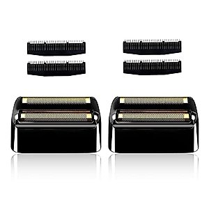 Shaver Replacement Foil and Cutters compatible with BaBylissPRO Barberology Double FXFS2 (2PC Black)