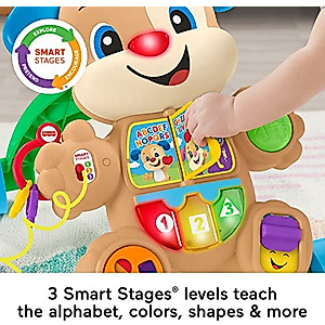 Fisher-Price Laugh & Learn Stride-to-Ride Puppy [Amazon Exclusive] & Laugh & Learn Baby Walker and Musical Learning Toy with Smart Stages Educational Content, Learn with Puppy​