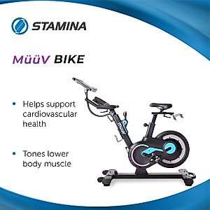 Stamina müüv Bike - Exercise Bike with Wireless Bluetooth Smart Mount - Integrated müüv App for Personalized Home Workout - Up to 330 lbs Weight Capacity