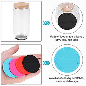 Bibabala 25pcs Silicone Bottoms for Tumblers, Wine Glasses & More (2.2x0.1inch)