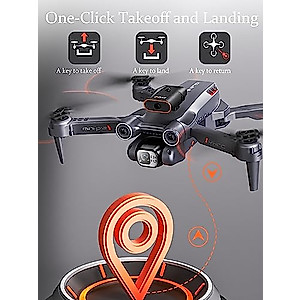 Drone with Camera, Remote Control Drones, 1080P HD Mini Drone for Kids Adults, With One Key Take Off/Landing, Electrically Tuned Camera, Obstacle Avoidance, Optical Flow Localization