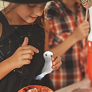 Adopt a Ghost - Spooky Plush Ghost Stuff with Tiny Scroll, Halloween Adopt a Ghost Figurine, Ghost Felt Doll Halloween Plush Toys, for Ghost Stories, Spooky Movies, Halloween Decoration (Set of 1)