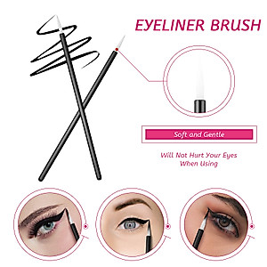 263 Pieces Disposable Makeup Applicators Kit, Includes 50 Disposable Eyeliner Brushes 100 Lipstick Applicators Lip Wands 112 Mascara Wands Eyelash Brush with Plastic Organizer Box