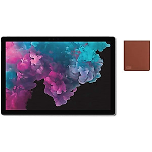 Surface Pro 6 Business 12.3" Touchscreen (2736 x 1824) Latest Model Tablet PC | Intel Quad-Core i5-8350U | 8GB RAM | 256GB SSD | Windows 10 Pro | Platinum | with Surface Pro Sleeve Poppy Red Bundle