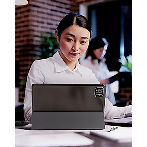 Android Tablet 10 Inch Tablets, 2 in 1 Tablet With Keyboard Include Mouse Case Stylus Tempered Film 5G Wifi Wifi6 128GB ROM+6GB RAM 10 IN IPS 8MP Camera 6000mAh Battery 10.1" FHD Android 11 Tab Black