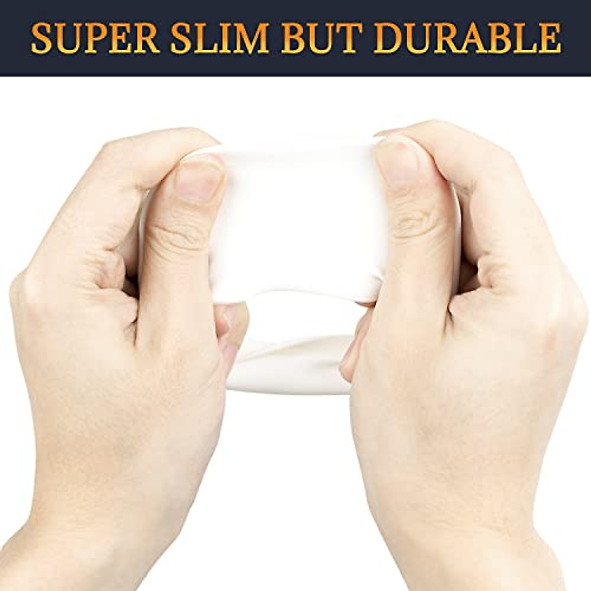 SOULWIT Silicone Ear Pads Cover Protector for AirPods Max Headphones Cushions, Sweatproof, Easily Washable, Rugged Durability - White