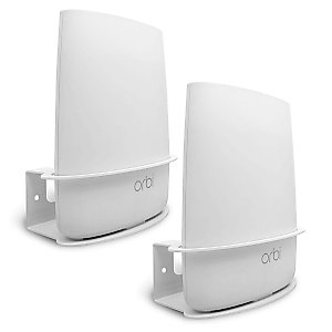 ALLICAVER Wall Mount Holder for Orbi 2 Pack Compatible Wall Bracket Netgear Orbi Sturdy Metal Made Mount Stand Holder for Orbi WiFi Router RBS40, RBK40, RBS50, RBK50, AC2200, AC3000 (2)