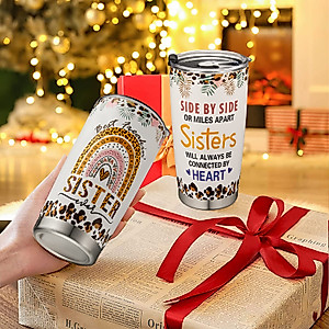 Sisters Gifts from Sister - Meaningful Gift for Sister from Sister - Sister gifts - Gift for Best Friend Women Big Sister Little Sister Birthday Gifts - Stainless Steel Tumbler 20oz Gifts for Sisters