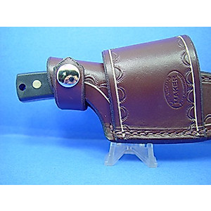Custom Cross Draw Leather Knife Sheath for Schrade Old-timer sharp Finger Style Knife Number 15 20t.
