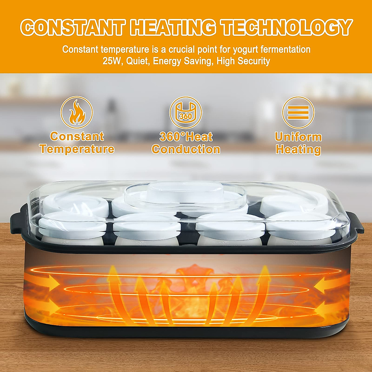 LynTorin Yogurt Maker, Automatic Digital Yogurt Maker Machine with Adjustable Temperature & Time Control, Stainless Steel Cheese Maker, Fruit Wine Maker with LCD Display