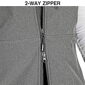 Outdoor Ventures Men's Running Vest Outerwear, Lightweight Windproof Fleece-Lined Softshell Sleeveless Jacket for Golf