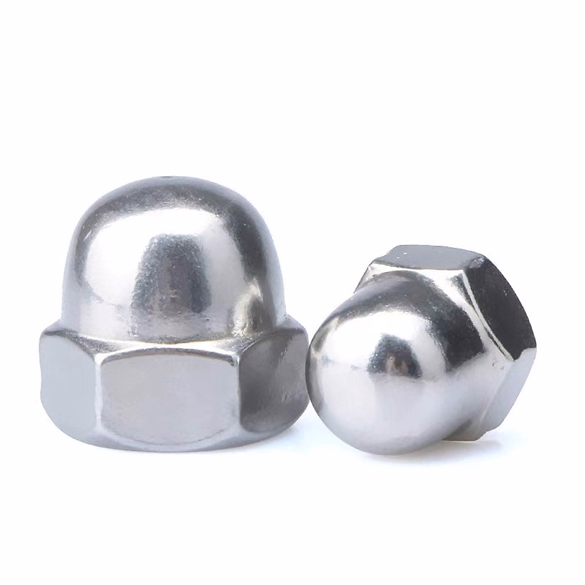 M12-1.75 Metric Acorn Cap Nuts Dome Head Nuts, 304 Stainless Steel 18-8, Plain Finish,Hex Acorn Cap,Nuts Decorative Nut Caps (12 Pcs)