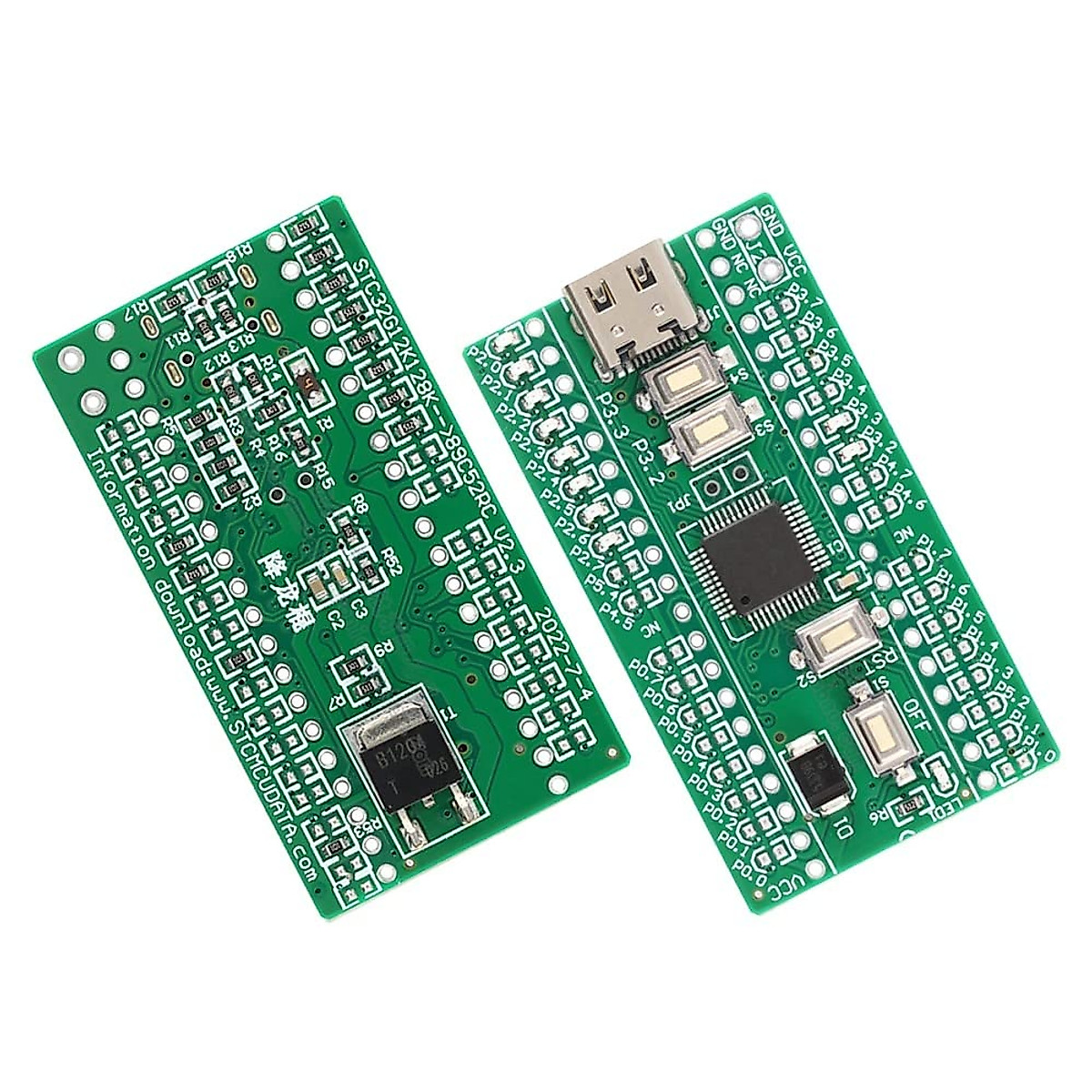 DONGKER STC32G12K128 Development Board,1.9V~5.5V 8051 MCU Controller System Board Core Learning Module for Embedded System Development