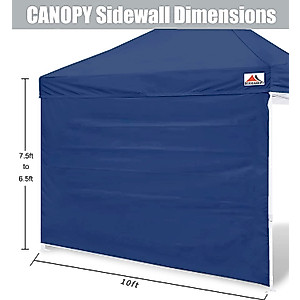 SCOCANOPY SideWall for 10x10 Canopy Frame, 3 Pack SunWall Only, Navy Blue