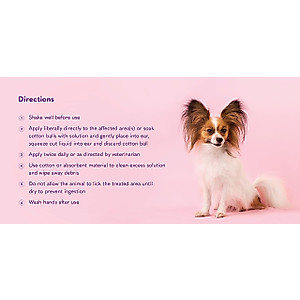 MySimplePetLab Dog Ear Infection Relief I Medicated Tris Flush Dog Ear Cleaner I Infection Treatment with Ketoconazole 12 oz