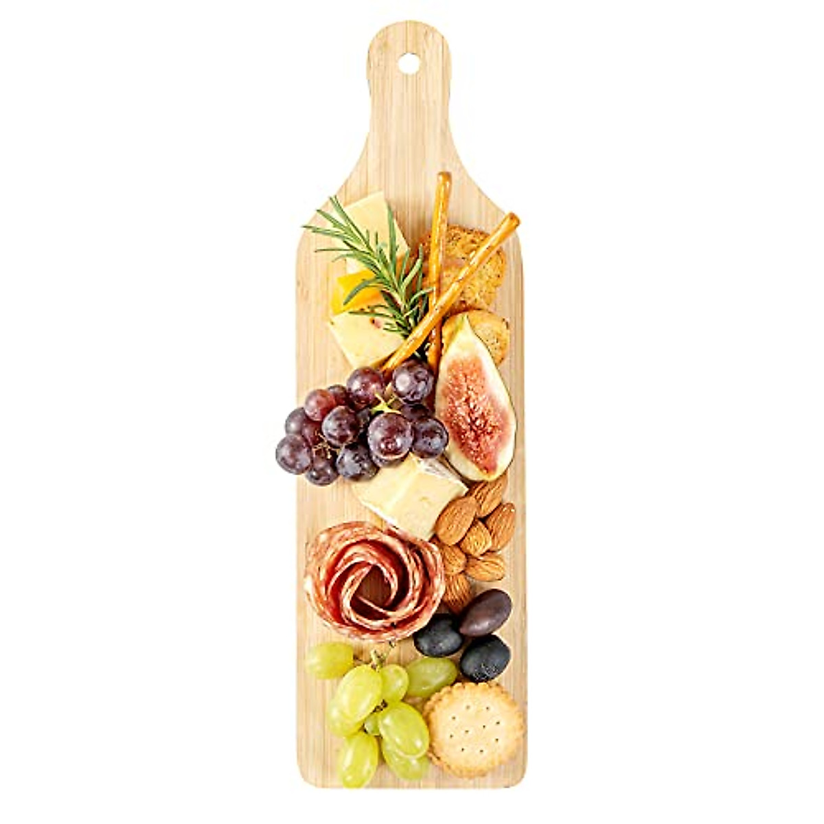 Restaurantware Nature Tek Bamboo Disposable Cheese/Charcuterie Board - 11 3/4" x 3 1/2" - 2 count box