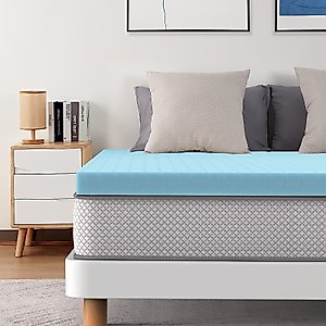 iHomy 3 Inch Memory Foam Mattress Topper Cooling Gel Infused King Mattress Toppers (King, 3 Inch (No Cover))