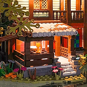 LOVEBRICK 2710 PCS a Frame Cabin Medieval inn Architecture Castle Building Blocks Set Model kit Toy MOC DIY Creative Kid Adult Collection Toy