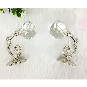 Dahszhi Drape Hooks Crystal Curtain Tiebacks Hooks Multi Use Wall Coat Hook - 2pcs