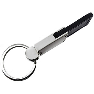 Au-TOMOTIVE GOLD Duo Rectangular Leather Key Chain for Honda CR-Z (Black)