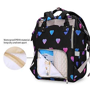 TRENDPLAY Diaper Backpack Baby Nappy Bag - Travel&Outdoor Organizer Water-Resistant Multi-Function Maternity Bag for Mom Daddy Large