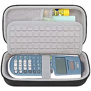 Canboc Carrying Case for Texas Instruments TI-30XS/ TI-36X Pro MultiView Scientific Calculator, Mesh Bag fit Cable, Batteries, Pens and Other Accessories, Black (Case Only)