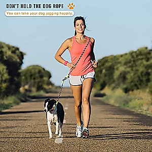 Hands Free Dog Leash 7.5ft Rope Crossbody Dog Leash Reflective for Large Medium Dogs Walking, Jogging and Running