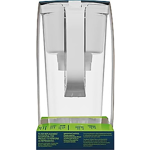 Brita Small 6 Cup Denali Water Filter Pitcher with 1 Brita Elite Filter, Made Without BPA, White
