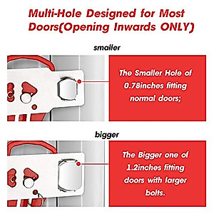 AceMining Portable Door Lock & 2 Pack Black Door Stop Alarm