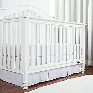 Ls Line Crib Bed Skirt Pleated, 800 Thread Count 100% Egyptian Cotton, Nursery Crib Toddler (28" X 52" X 14") Bedding Skirts For Baby Boys Or Girls, 14" Drop, Sage Solid