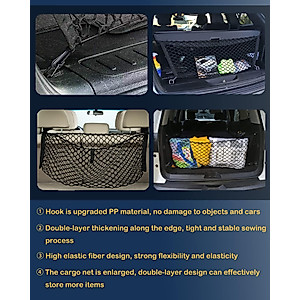 Trunk Cargo Trunk Net Compatible with Mazda CX-9 CX9 CX 9 New 2024 2023 2022 2021 2020 2019 2018 2017 2016 2015 2014 2013 2012 2011 2010 2009 2008 2007 Car Rear Nylon Mesh Tailgate Netting