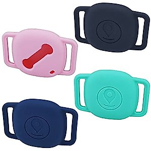Lofekea Silicone Case Holder for Galaxy Smarttag, 4 Pack Pet Dog Cat Case for Samsung Smarttag+Plus Item Finder Tracker Tag Protector for Kids
