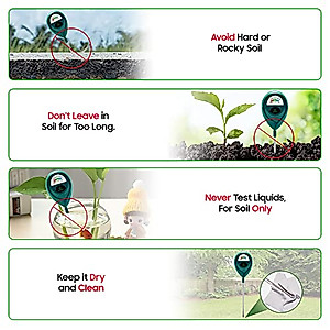 Soil Moisture Meter, Plant Water Meter, Soil Hygrometer Sensor for Gardening, Farming, Indoor, and Outdoor Plants, Plant Moisture Meter with Probe, Water Tester for Plants and Garden - Green