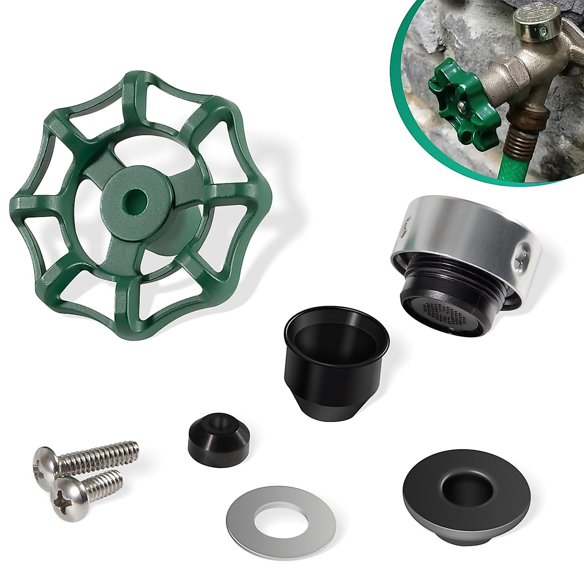 C-144KT-807 Complete Wall Hydrant Faucet Service Repair Kit for Prier C-144 C-244 Series Wall Hydrant Anti-Siphon Freezeless Faucet Repair Kit